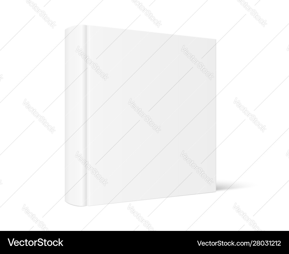 Mock up standing book with white blank cover Vector Image