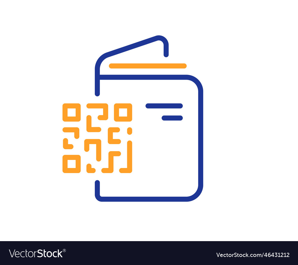Qr code line icon scan barcode sign Royalty Free Vector Qr code line icon scan barcode sign Royalty Free Vector