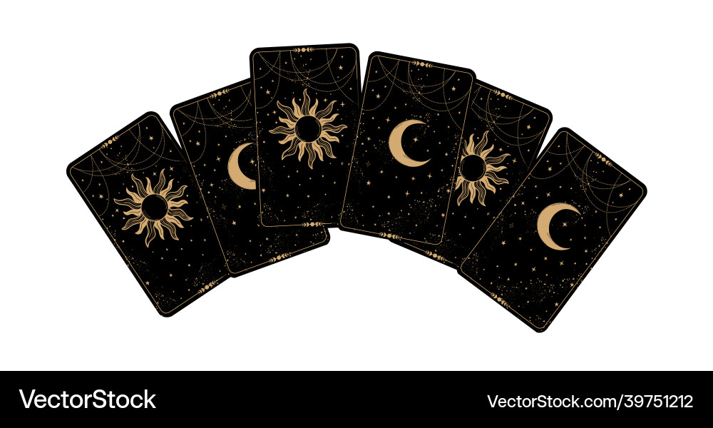 Tarot cards icon top view black face down Vector Image