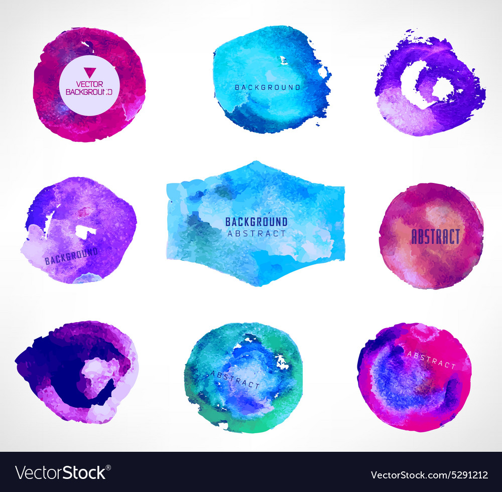 Watercolor design elements Royalty Free Vector Image
