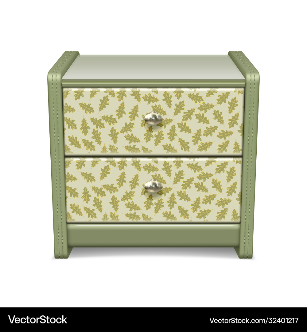 Bedside table with a pattern Royalty Free Vector Image