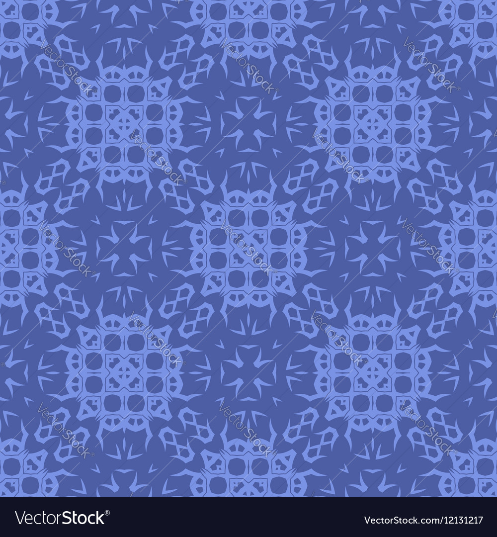 Blue ornamental seamless line pattern Royalty Free Vector