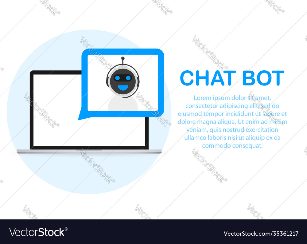 Chatbot icon concept chat bot or chatterbot Vector Image