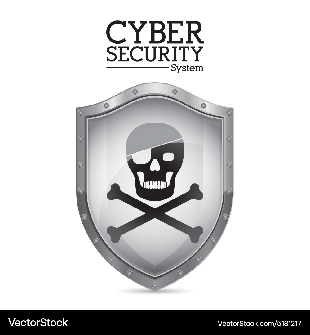Cyber security digital design Royalty Free Vector Image