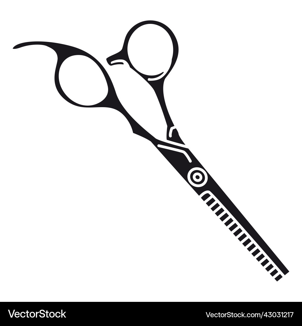 Hair thinning shears cut-out Royalty Free Vector Image