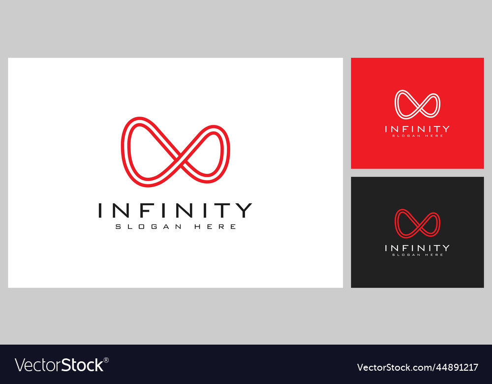 Infinity tech logo with line art style Royalty Free Vector