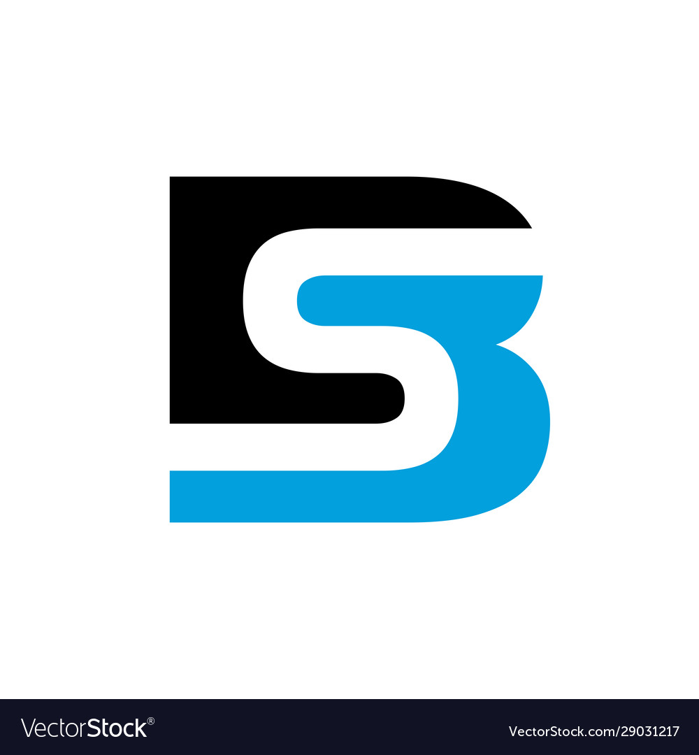 Initial bs logo template Royalty Free Vector Image