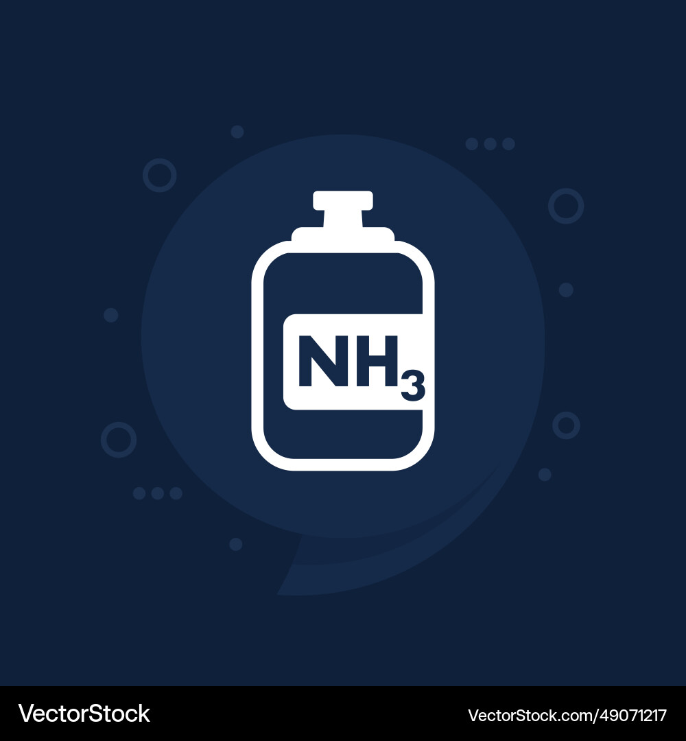 Nh3 gas tank ammonia icon for web Royalty Free Vector Image