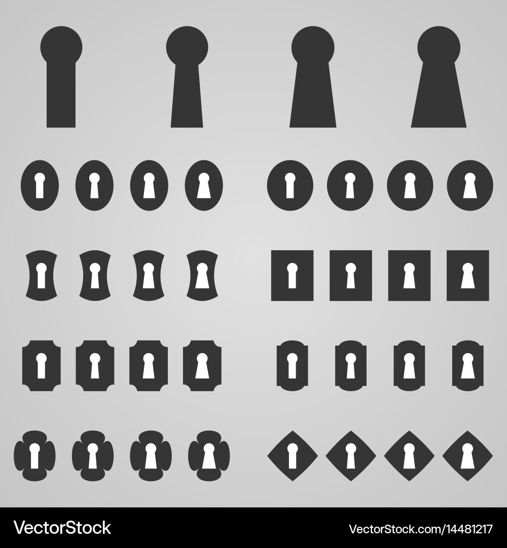 Set of keyholes Royalty Free Vector Image - VectorStock