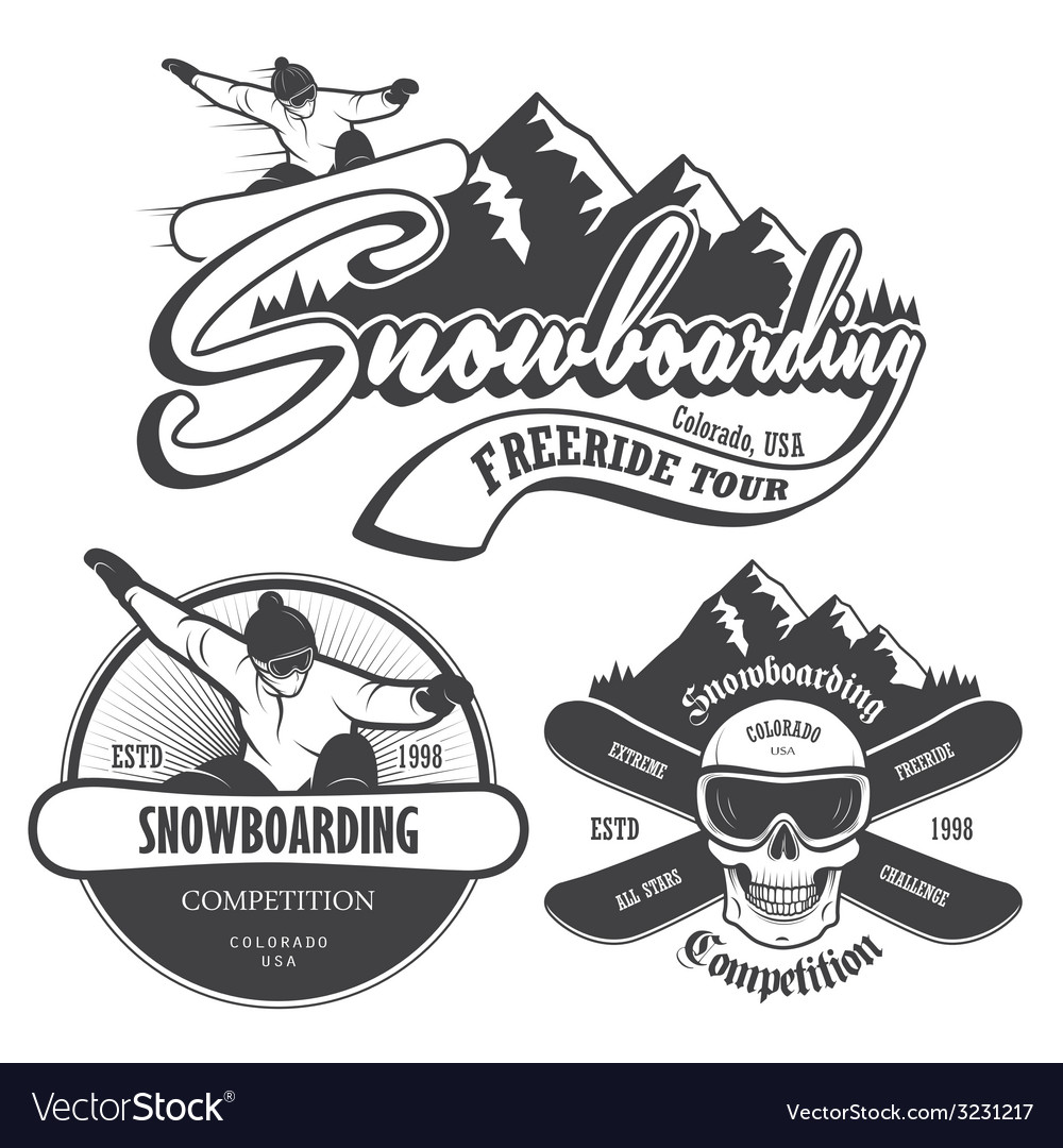Snowboard 1 Royalty Free Vector Image - VectorStock