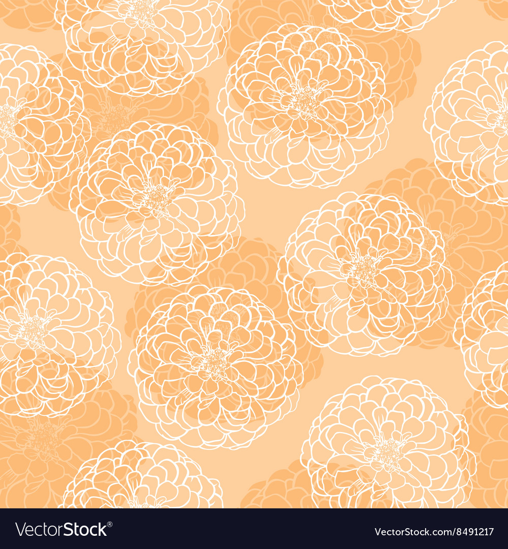 Zinnia pattern Royalty Free Vector Image - VectorStock