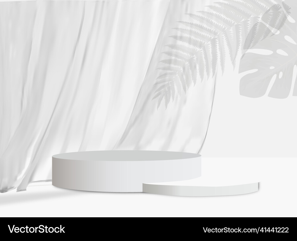 3d gray background podium product display podium Vector Image