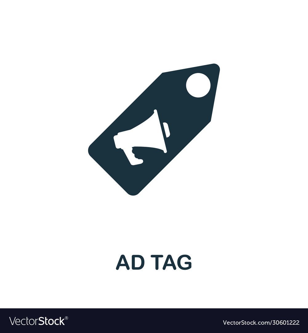 Ad tag icon simple element from affiliate Vector Image