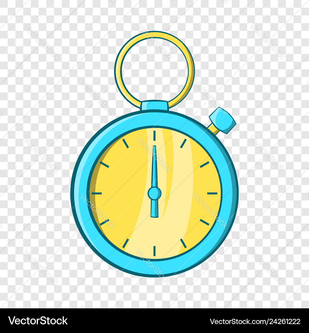 Blue stopwatch icon cartoon style Royalty Free Vector Image