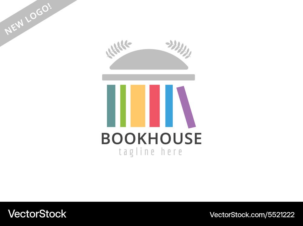 Book building template logo icon back to school Vector Image