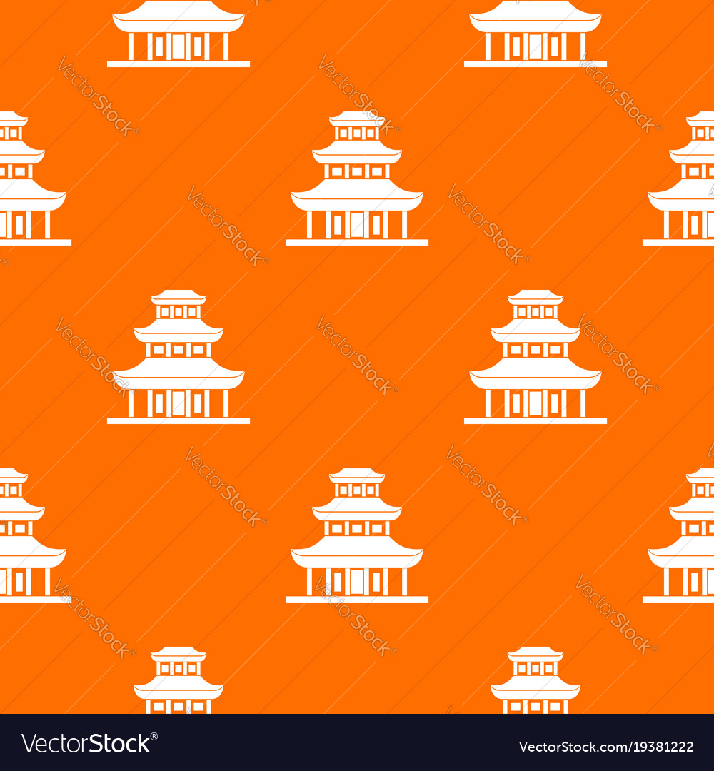 Buddhist temple pattern seamless Royalty Free Vector Image