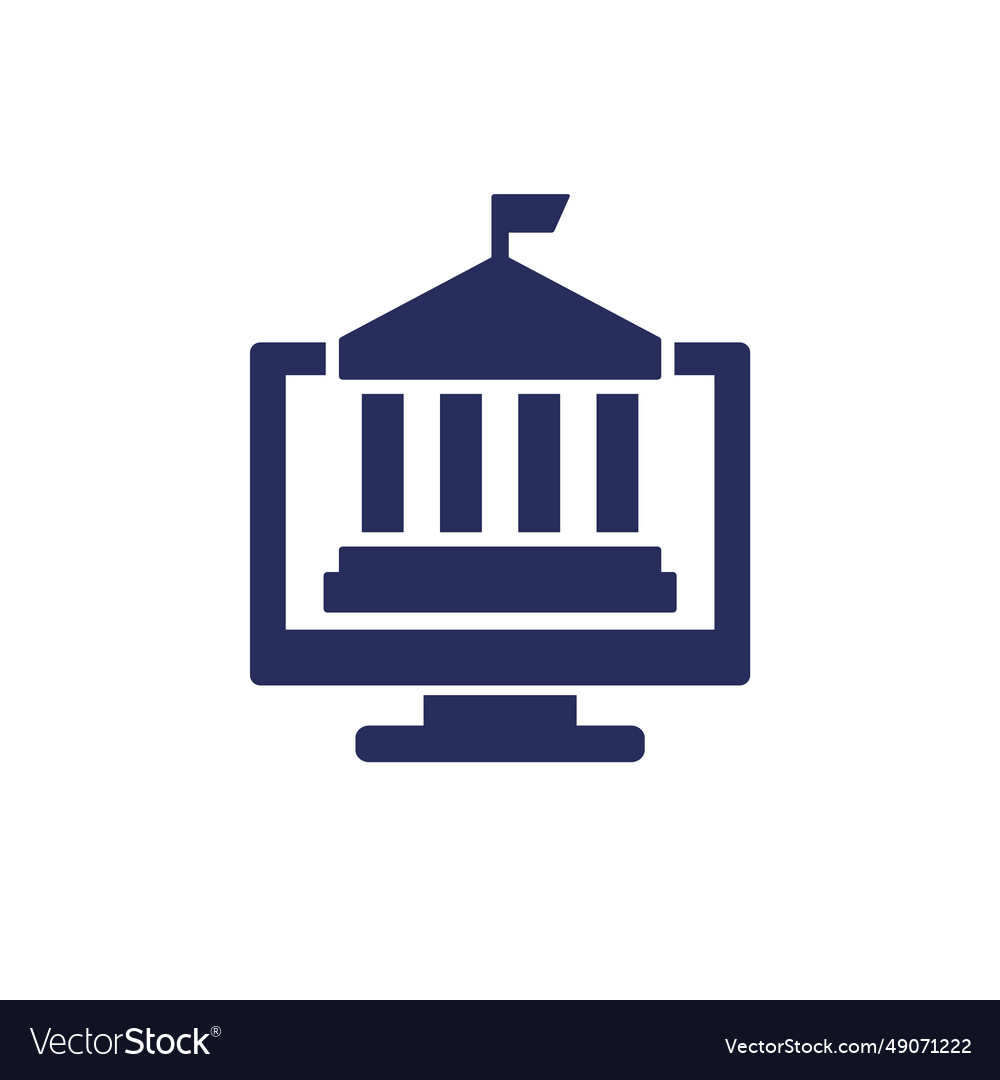 Electronic government icon digital transformation Vector Image