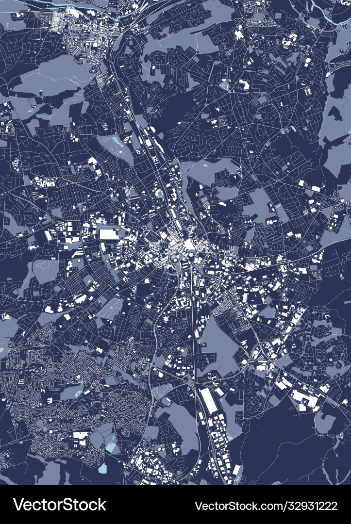 Map city bradford england uk Royalty Free Vector Image