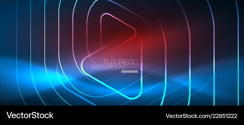 Neon glowing techno lines hi-tech futuristic Vector Image