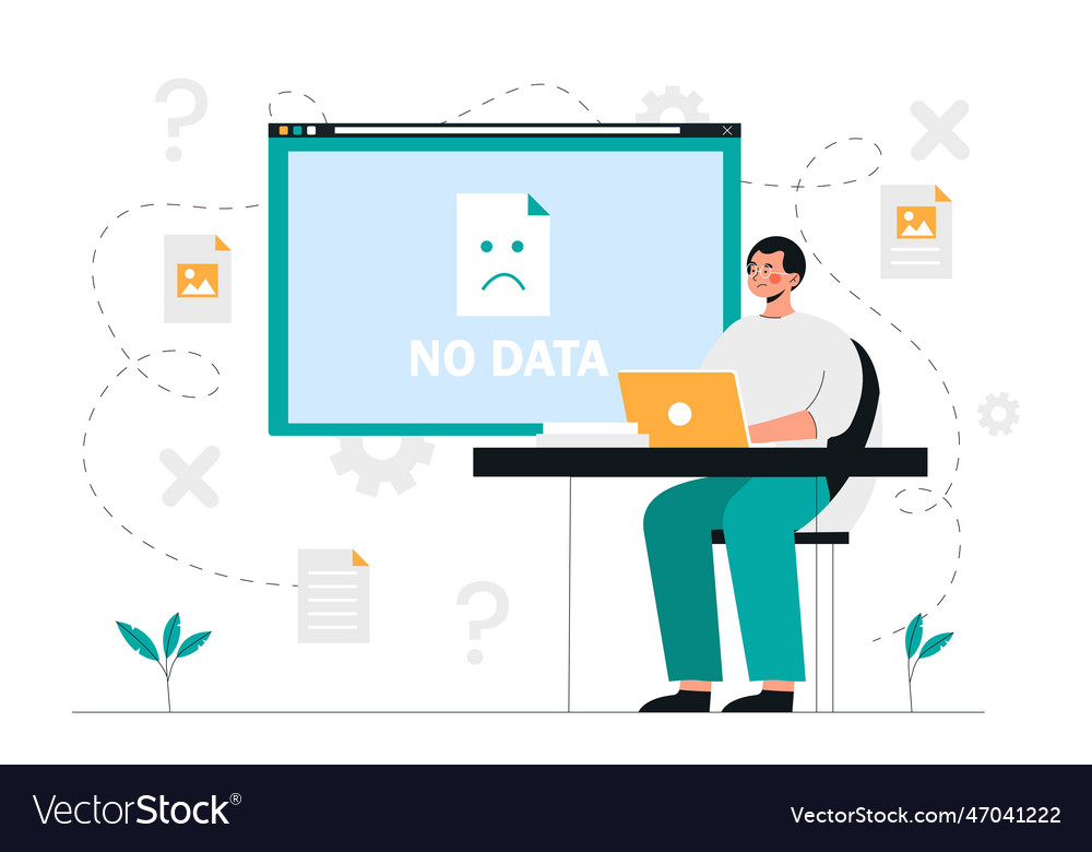 No data concept Royalty Free Vector Image - VectorStock
