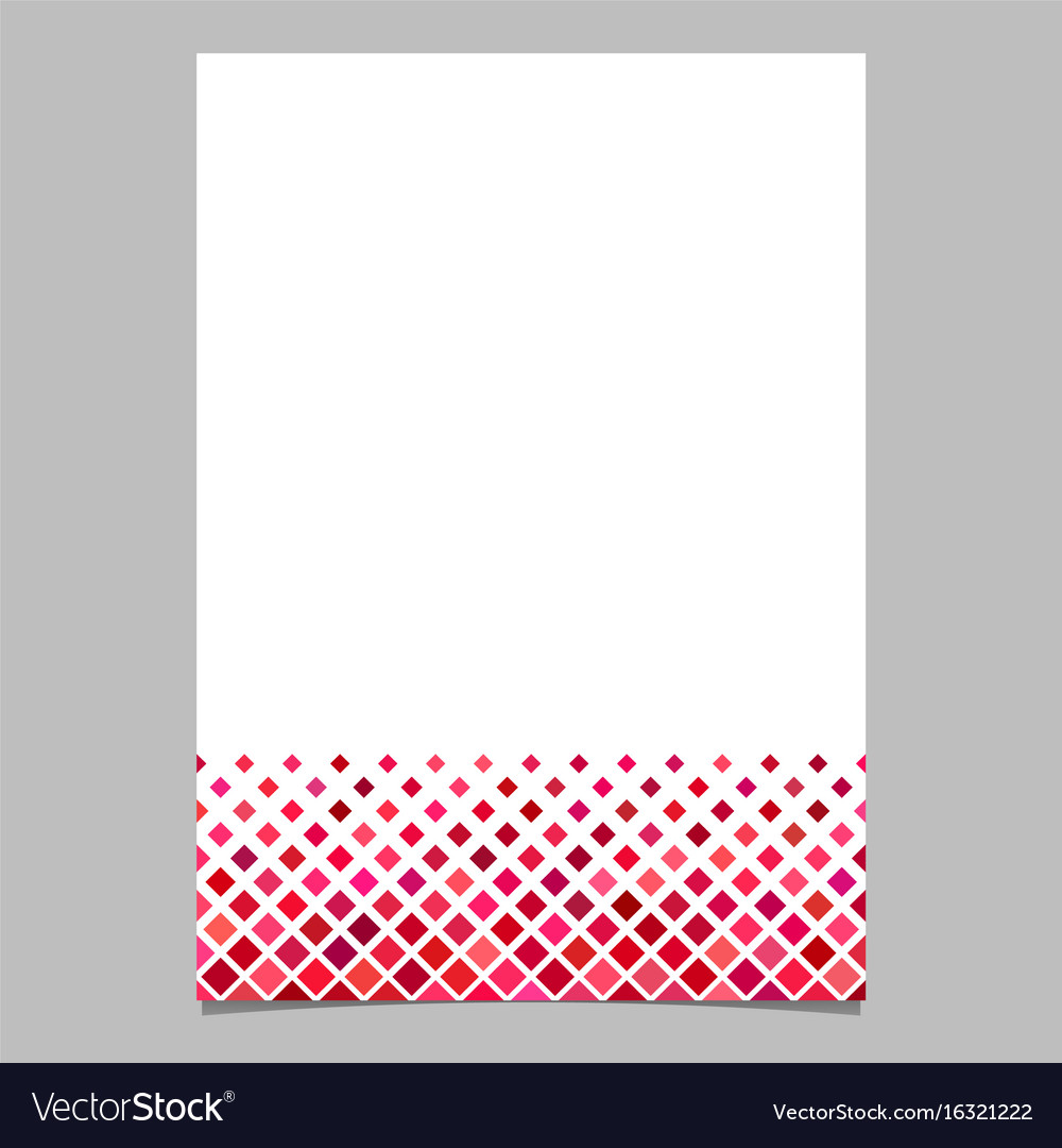 Red diagonal square pattern page template Vector Image