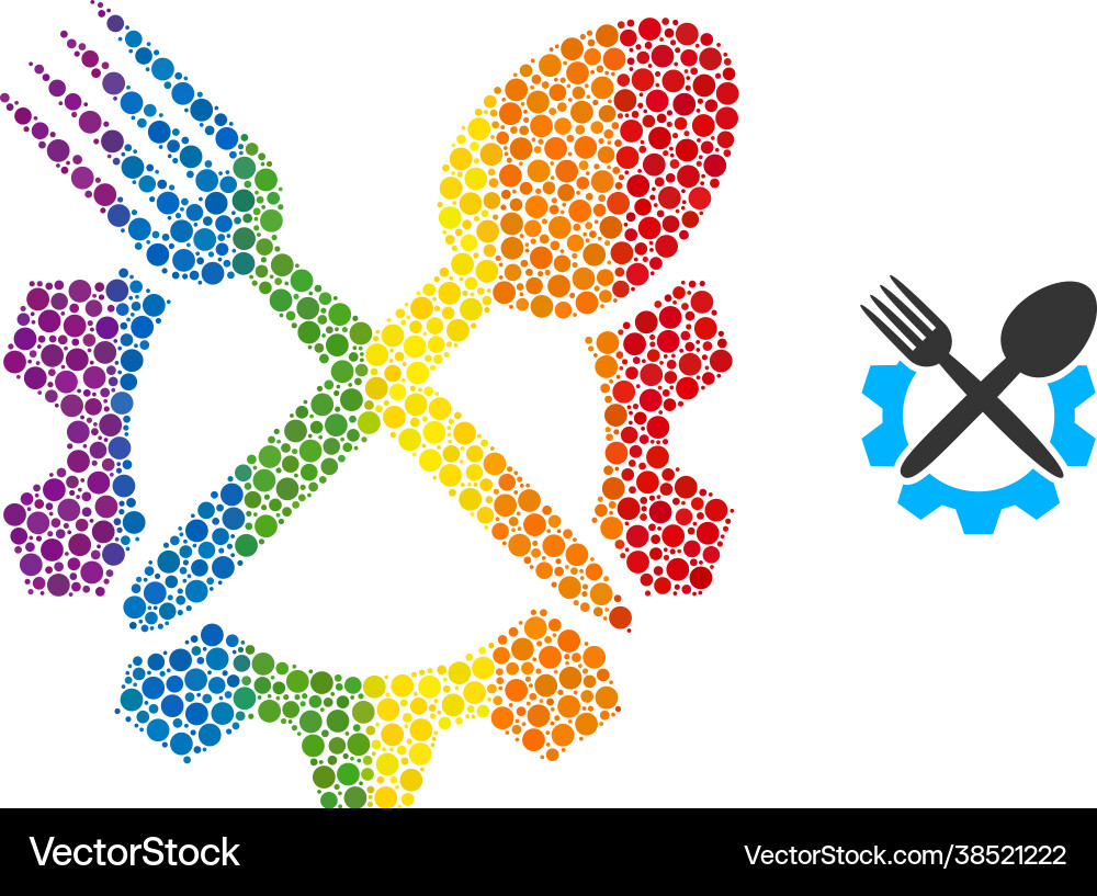 Spectrum food industry composition icon circles Vector Image