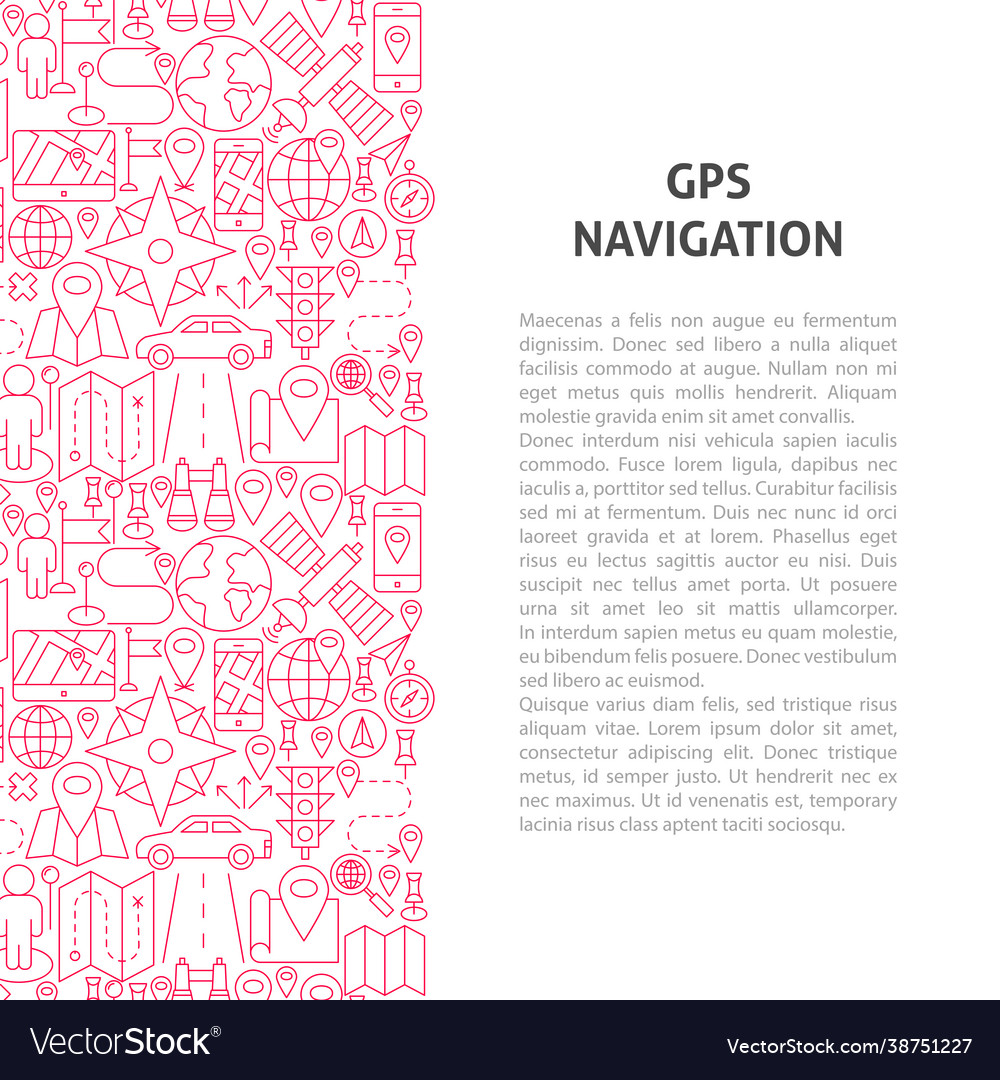Gps navigation line pattern concept Royalty Free Vector
