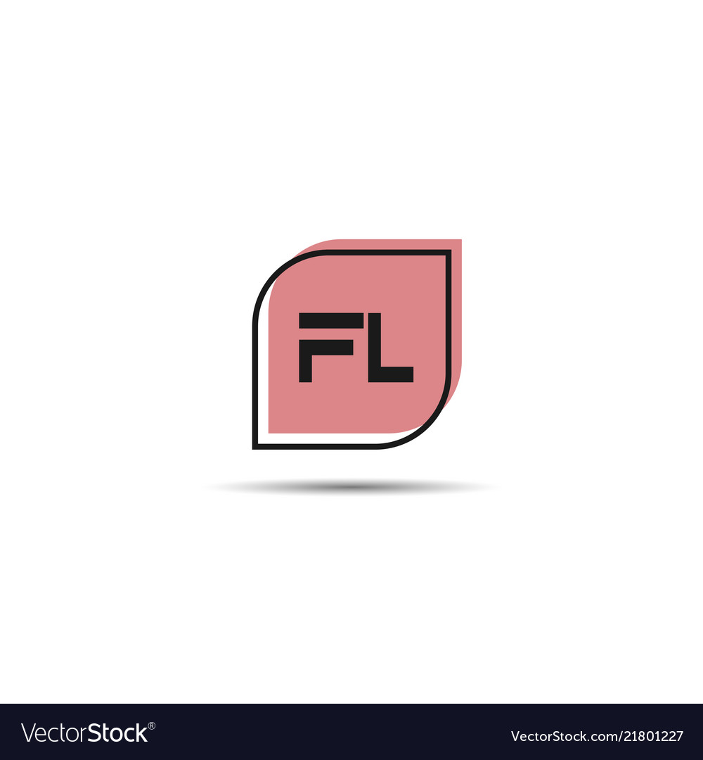 Initial letter fl logo template design Royalty Free Vector
