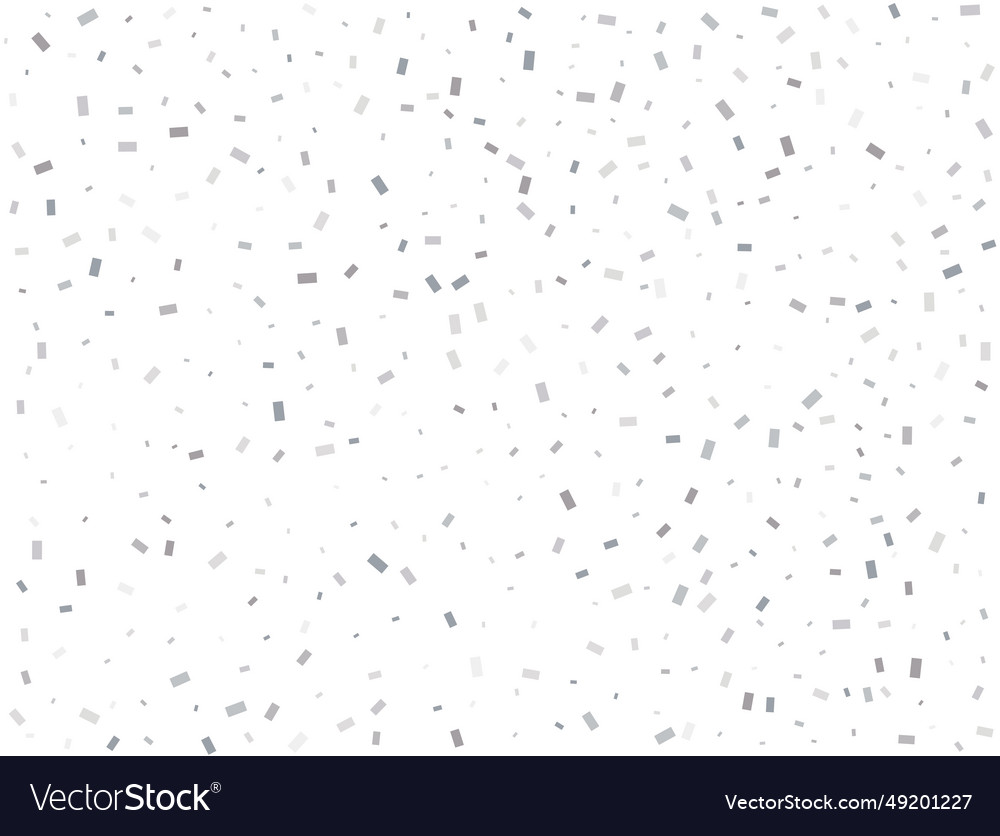Light silver rectangular glitter confetti Vector Image