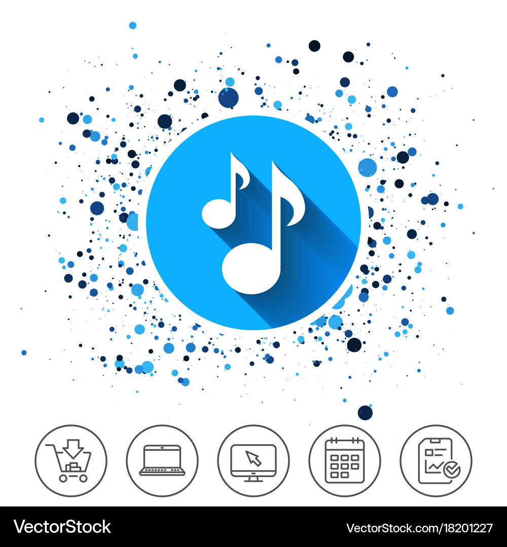 Music notes sign icon musical symbol Royalty Free Vector