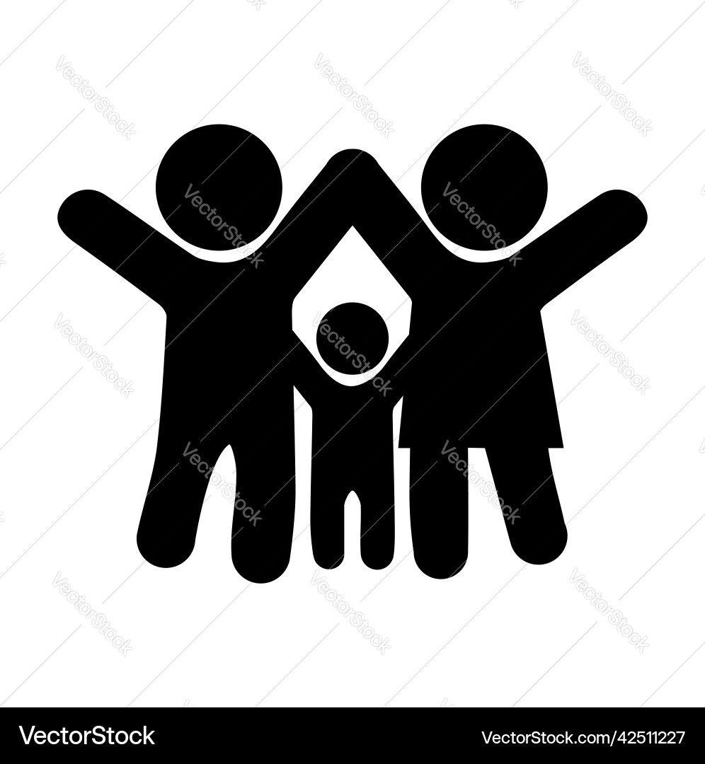 People icon flat style family Royalty Free Vector Image