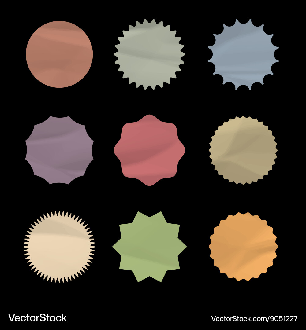 Set of round stickers Royalty Free Vector Image