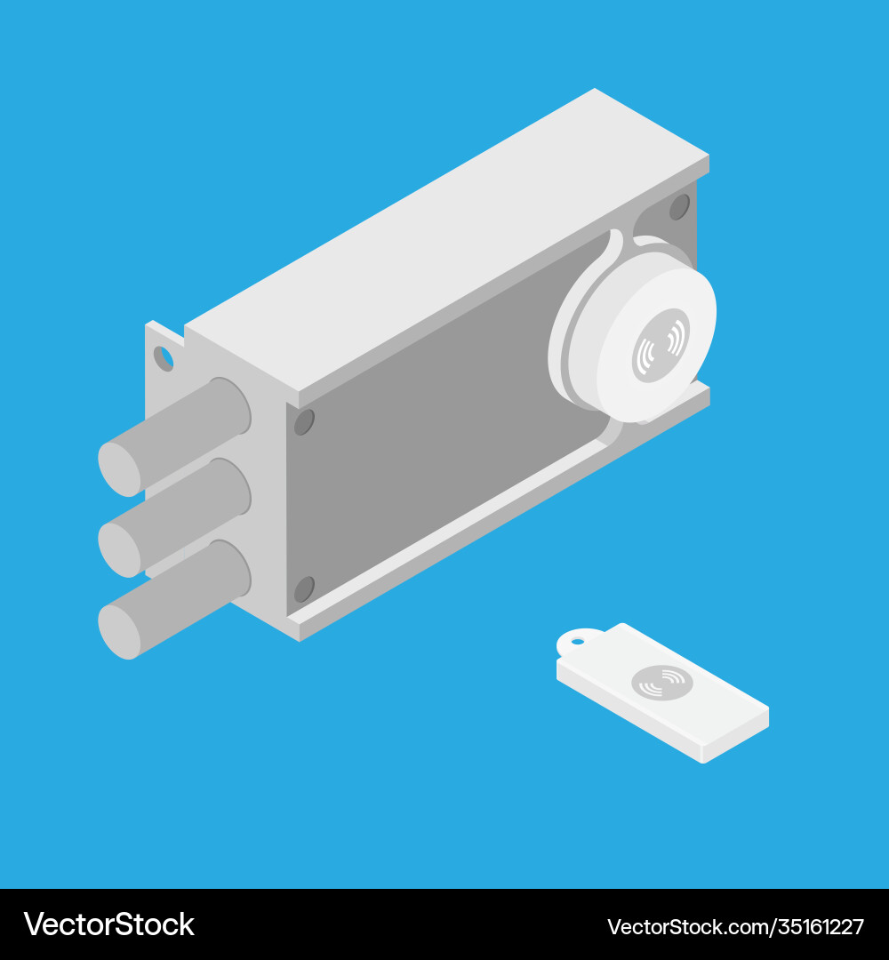 Smart lock key cylinder door and wireless Vector Image