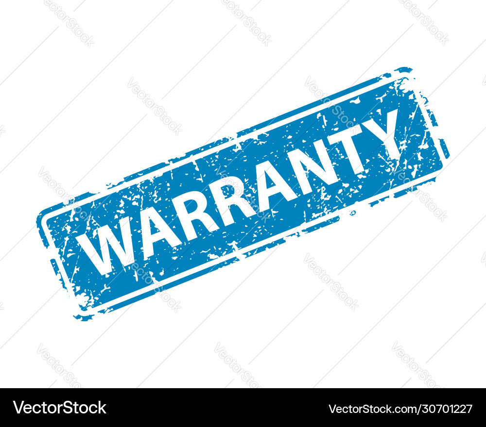 Warranty stamp texture rubber cliche imprint web Vector Image