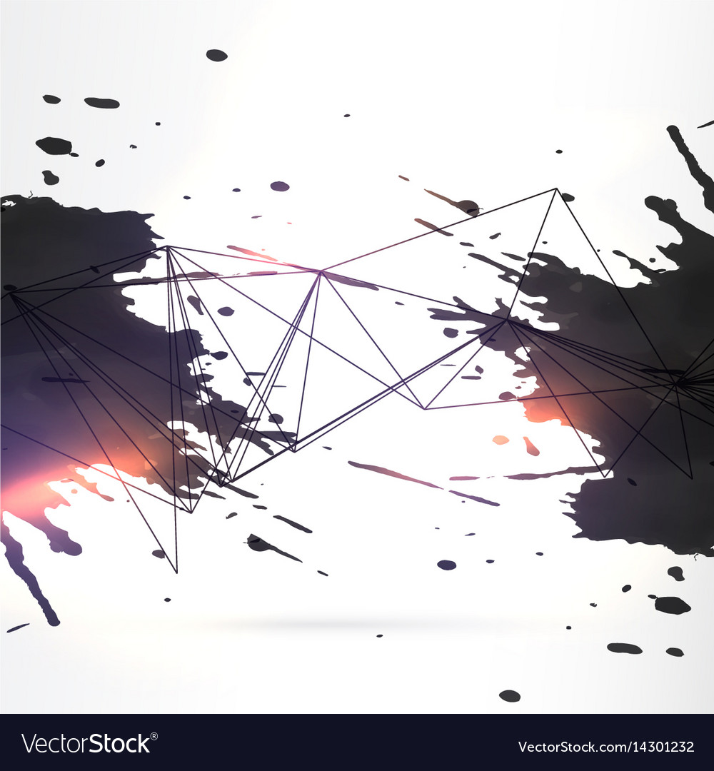 Abstract black ink grunge background Royalty Free Vector