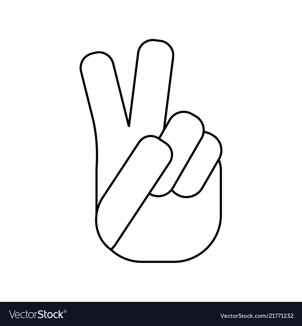 Abstract hand expression Royalty Free Vector Image