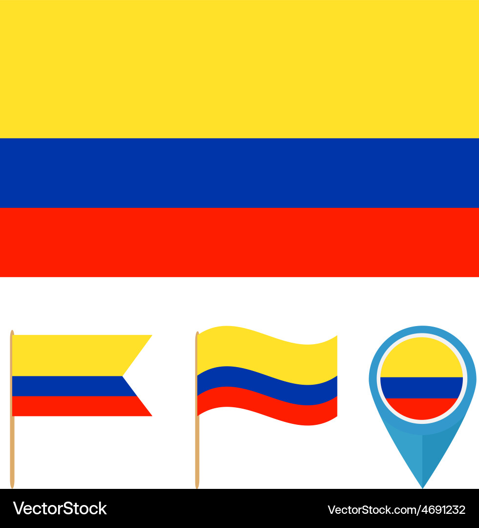 Colombia country flag Royalty Free Vector Image