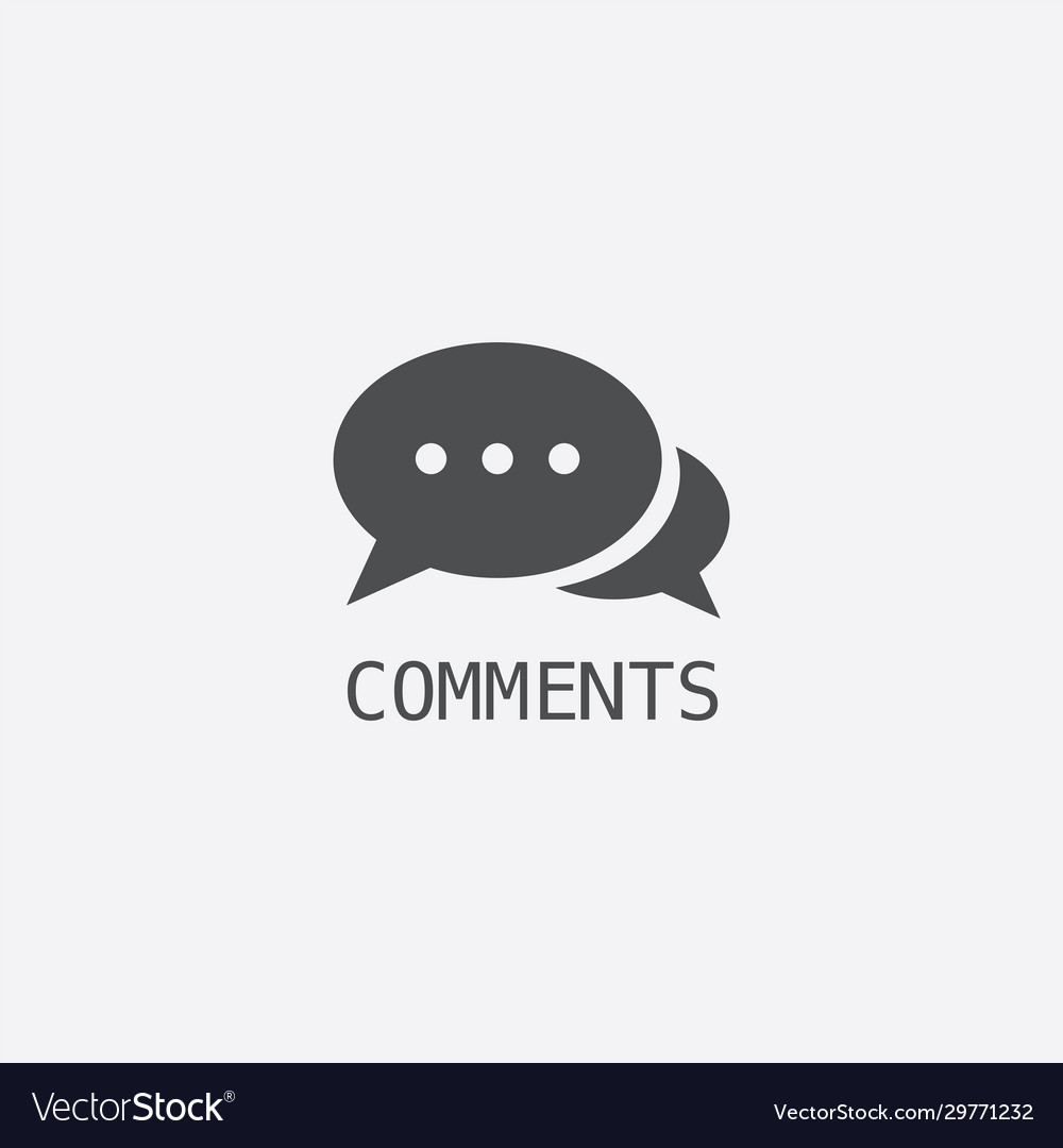 Comments icon Royalty Free Vector Image - VectorStock
