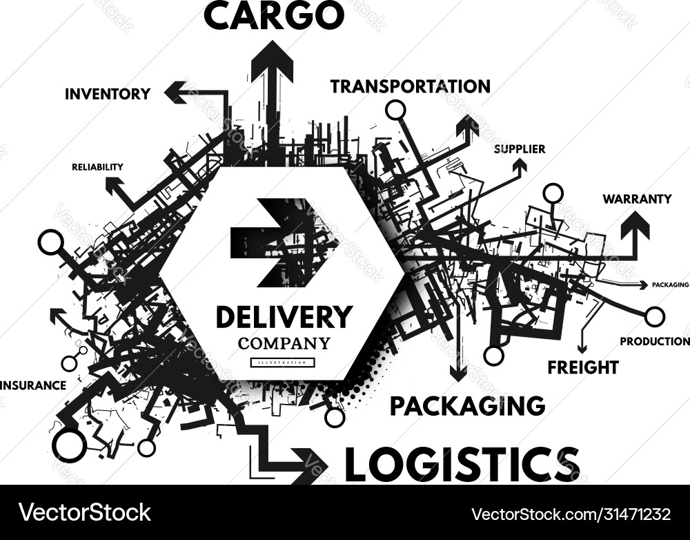 For delivery company on a white background Vector Image