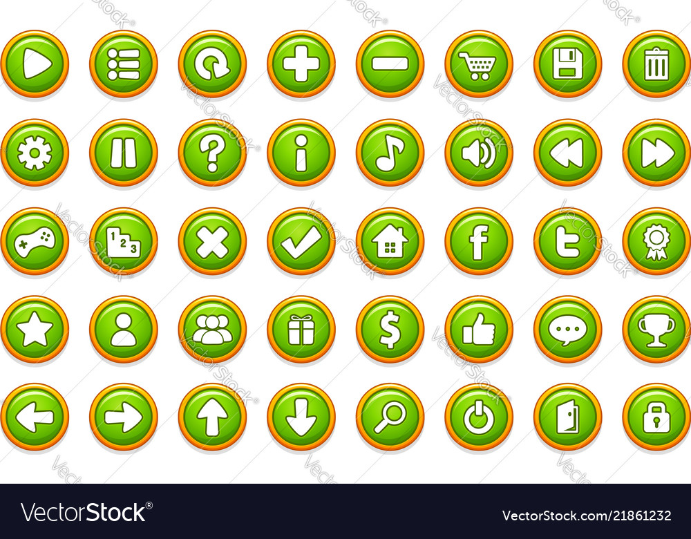 Game button templates Royalty Free Vector Image