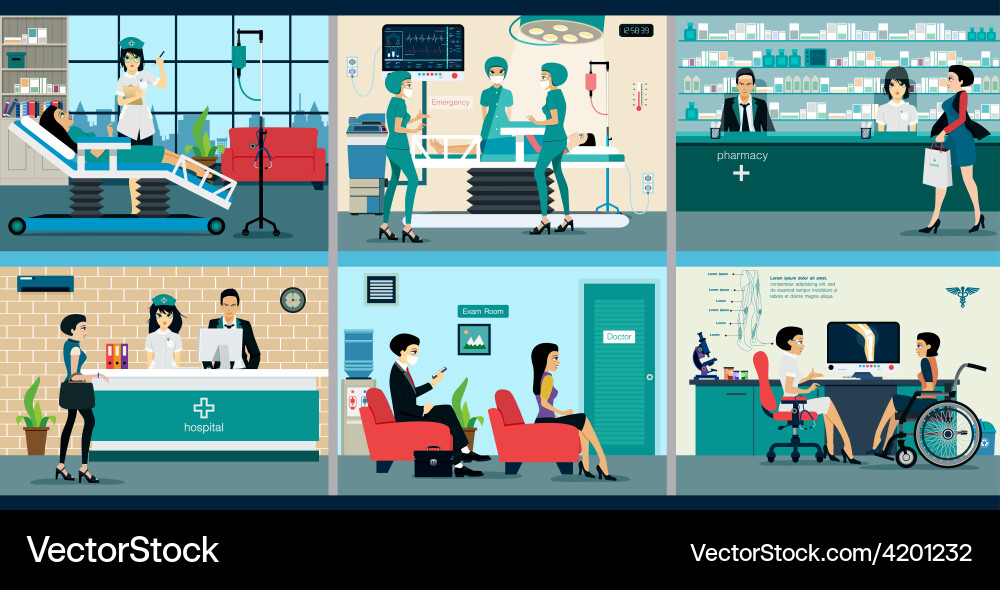 Hospital Royalty Free Vector Image - VectorStock
