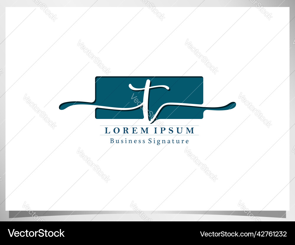Logo design icon for business signature initial Vector Image