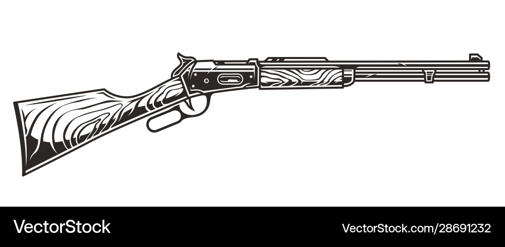 Old wild west american rifle Royalty Free Vector Image