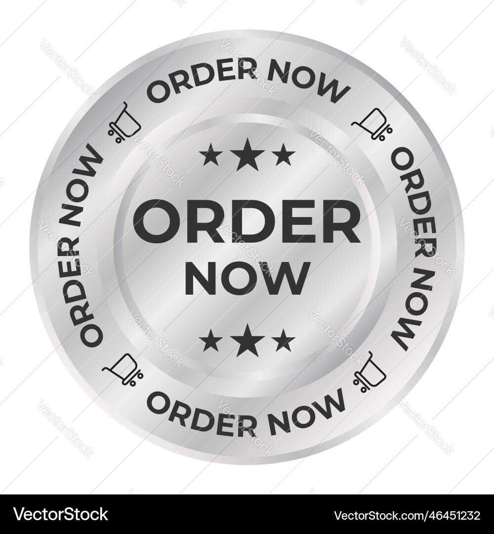 Order now stamp rubber badge seal label Royalty Free Vector