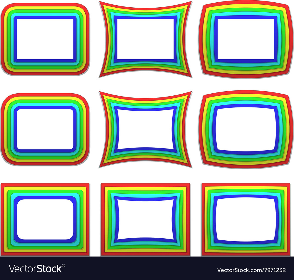 Retro frame set Royalty Free Vector Image - VectorStock