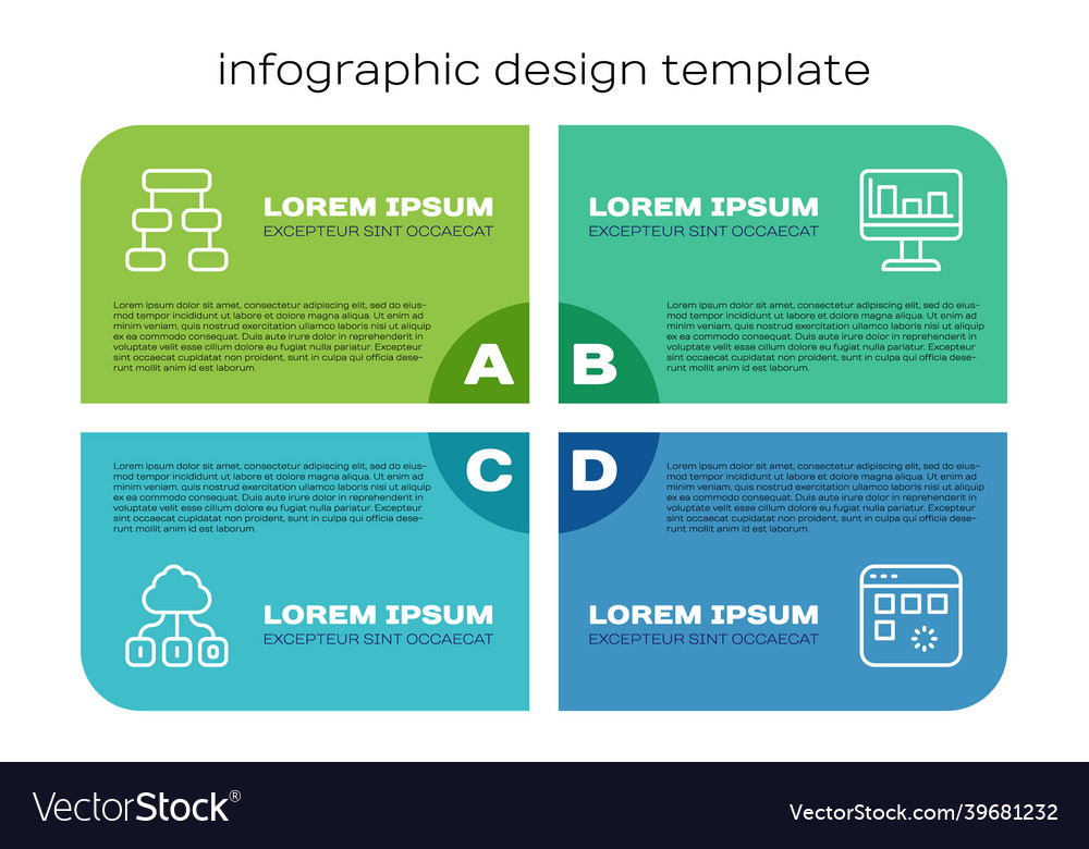 Set line cloud technology data transfer hierarchy Vector Image Set line cloud technology data transfer hierarchy Vector Image