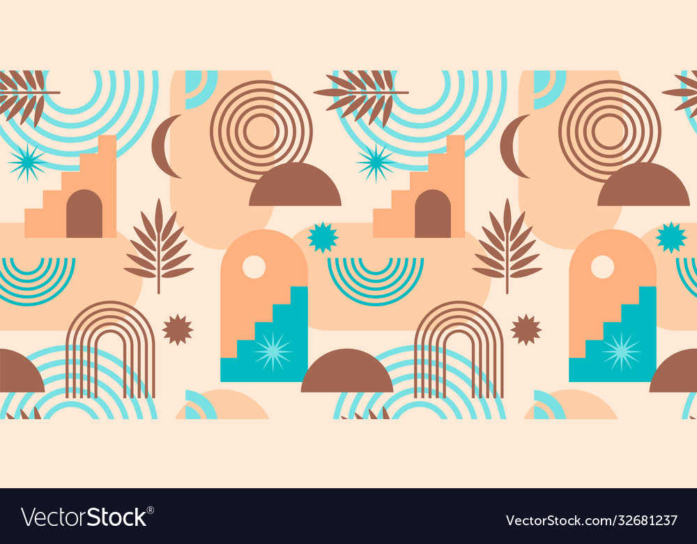 Abstract geometric seamless pattern contemporary Vector Image