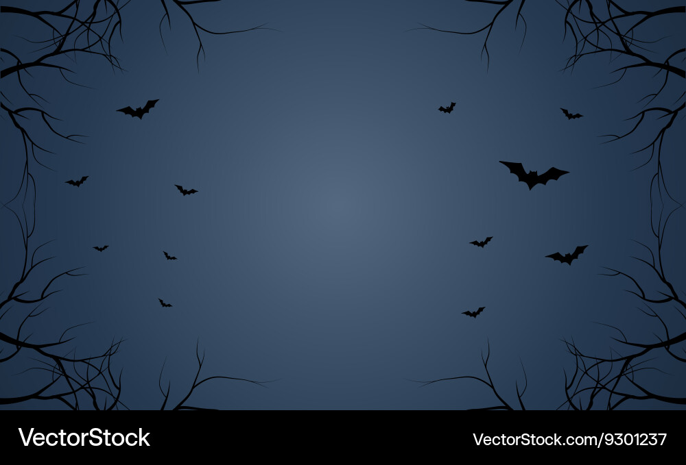 Bat flying halloween in blue sky Royalty Free Vector Image