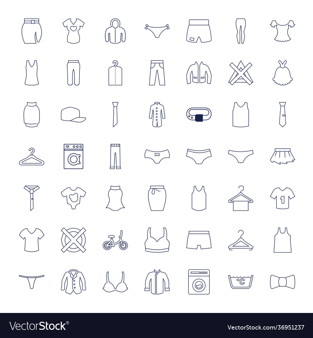 Clothes icons Royalty Free Vector Image - VectorStock