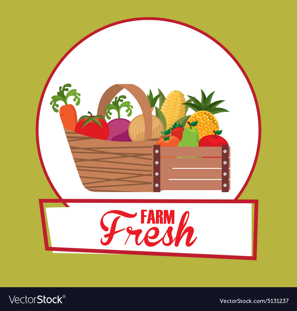 Farm fresh Royalty Free Vector Image - VectorStock